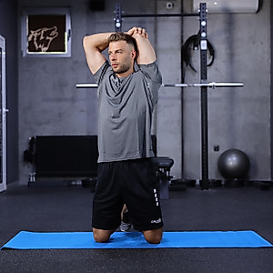 Capelli Sport Yoga Mat Non Slip, All Purpose PVC Fitness and Workout Mat, Blue, 4 mm