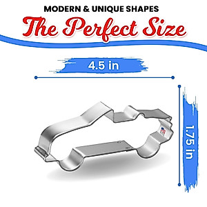 Convertible Car Cookie Cutter 4.5 in – Made in the USA – Foose Cookie Cutters Tin Plated Steel – Cookie Mold