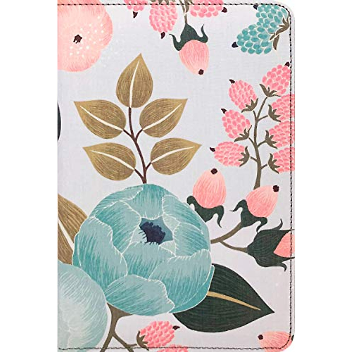 NLT Compact Zipper Bible, Filament Enabled (Cloth, Floral Garden, Red Letter)