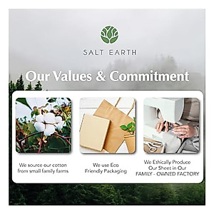 Salt Earth Cotton Queen Size 4 Piece Sheet Set 100% Cotton with 16 Inch Deep Pockets Easy Fit Sateen Weave Sheets & Extra Soft Breathable & Comfortable 400 Thread Count (Royal Mist/Light Purple)