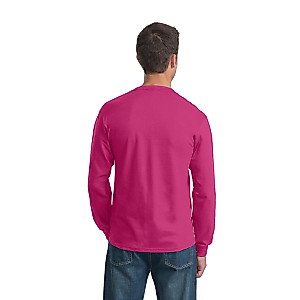 Fruit of the Loom Adult 5 oz. Long-Sleeve T-Shirt, Cyber Pink, S