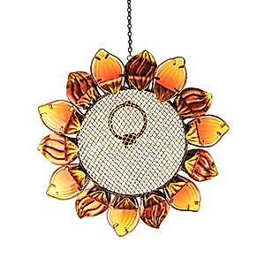 MUMTOP Wild Bird Feeders 14" Metal Sunflower Outdoor Bird Breeders Can Hang in Patio Garden Trees with Hook