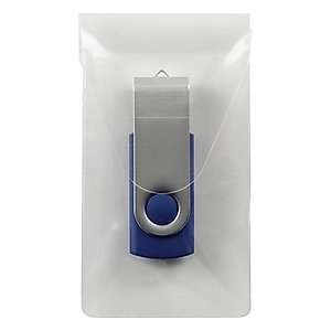 Smead 68150 USB Flash Drive Pocket, Poly,Self-Adhesv,2-Inch x3-9/16-Inch , 6/PK,CL