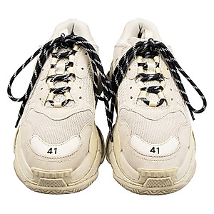 Endoto Shoelaces Replacement Round Laces for Balenciaga Triple S Shoes(Color:Black&WhiteCombo,Size:40Inch)