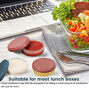 LELE LIFE 8Pcs Leakproof Salad Dressing Container to Go, 1.7oz and 2.5oz Condiment Containers with Screw Lids, Small Dipping Sauce Cups for Lunch Box, Dishwasher Safe
