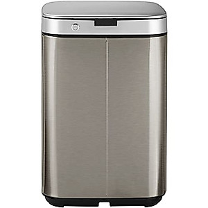 Hanover 10-Liter / 2.6-Gallon Stainless Steel 10 Liter-2.6 Gallon Home and Kitchen | Fingerprint Smudge Resistant | Soft Close | Sensor Lid | Carbon Odor Control, 10L Trash Can 1
