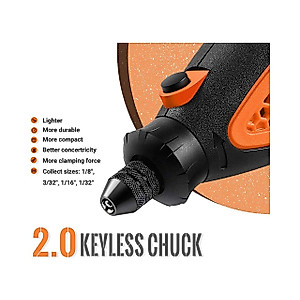 Rotary Tool Kit with Upgraded MultiPro Keyless Chuck, Versatile Accessories