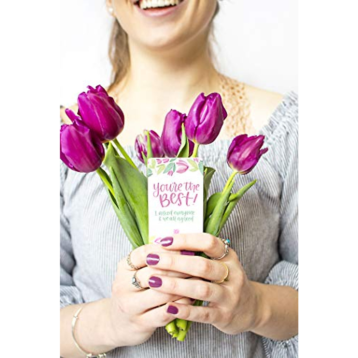 bloom daily planners Encouragement Card Deck - Cute Inspirational Quote Cards - Just Because Cards - Set of Thirty 2" x 3.5" Cards - Assorted Designs