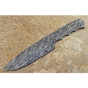 ColdLand Handmade Damascus Steel Blank Blade for Knife Making - 9" Hand Forged Knife Blanks Full Tang Steel Blade - Knife Blanks for DIY Knives Making Blades - Perfect Knife Making Supplies SB39