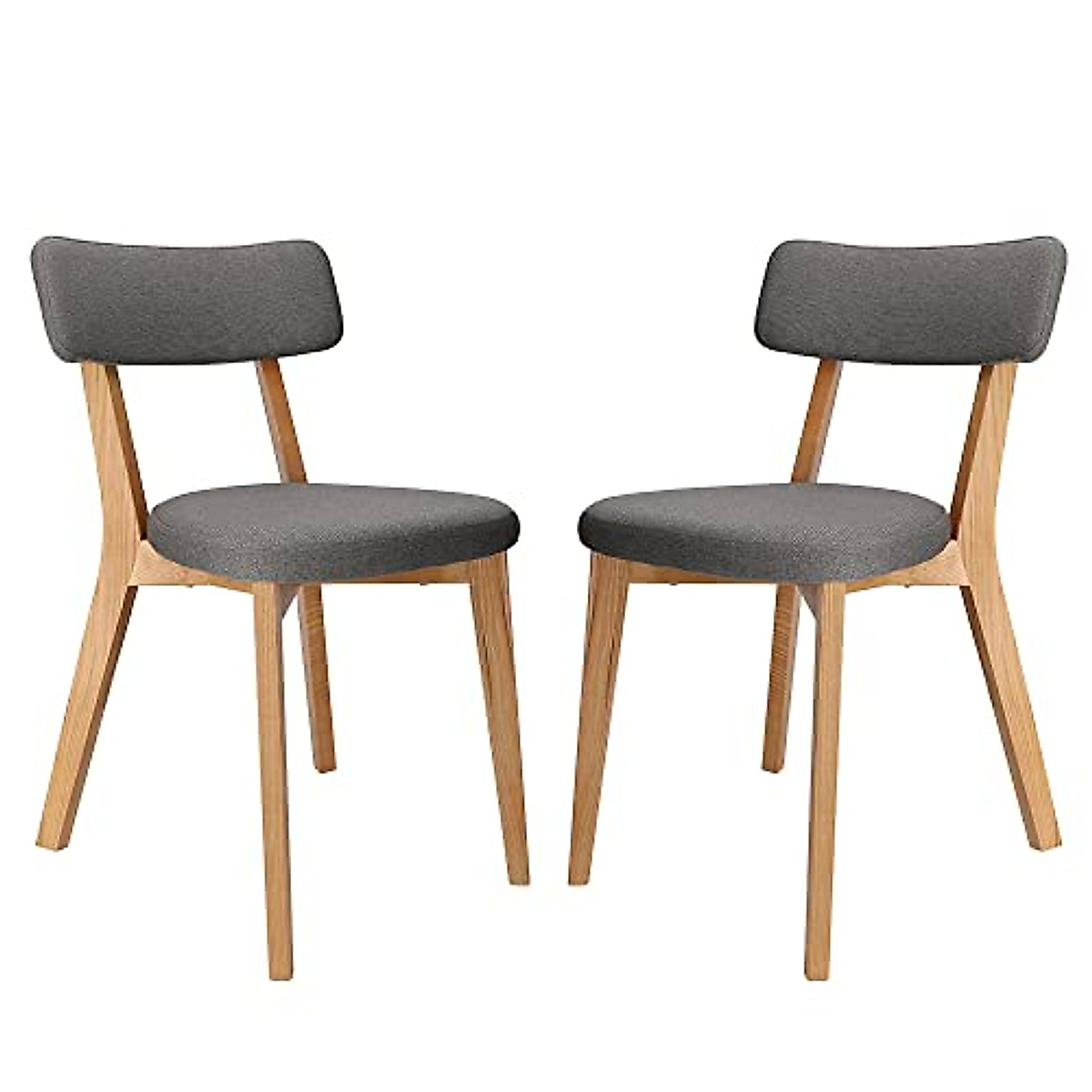 Fishat Simple Double Rod Garment Rack & SAH Solid Wood Dining Chair Set of 2