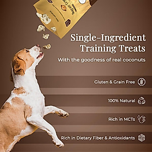 Dogsee Crunch Coconut Training Treats for Dogs 1.76oz/50g | Made from Real Coconuts | for Better Digestive Health | Freeze-Dried Training Treats