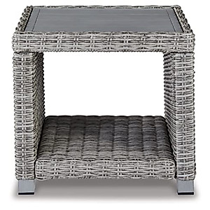 Signature Design by Ashley Naples Beach Casual Outdoor End Table, Light Gray