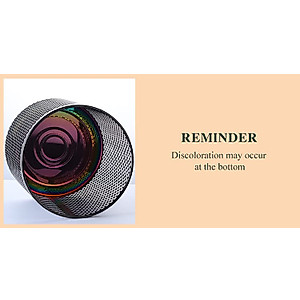 Mesh Wastebasket Round Mesh Stainless Steel Wastebasket Trash Can Recycling Bin for Home, Office, Bathroom, Bedroom & Kitchen, 3.5 Gallon / 12L, 11" Height x 10" Diameter Garbage Can-Rose Gold