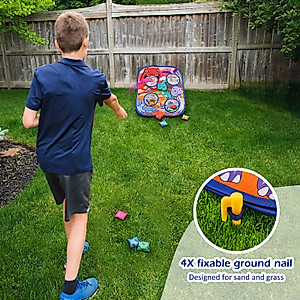 Dinosaur Bean Bag Toss Game Toy Outdoor Toss Game, Family Party Party Supplies for Kids, Gift for Boys Birthday or Christmas for Toddlers Ages 3 4 5 6 Year Old