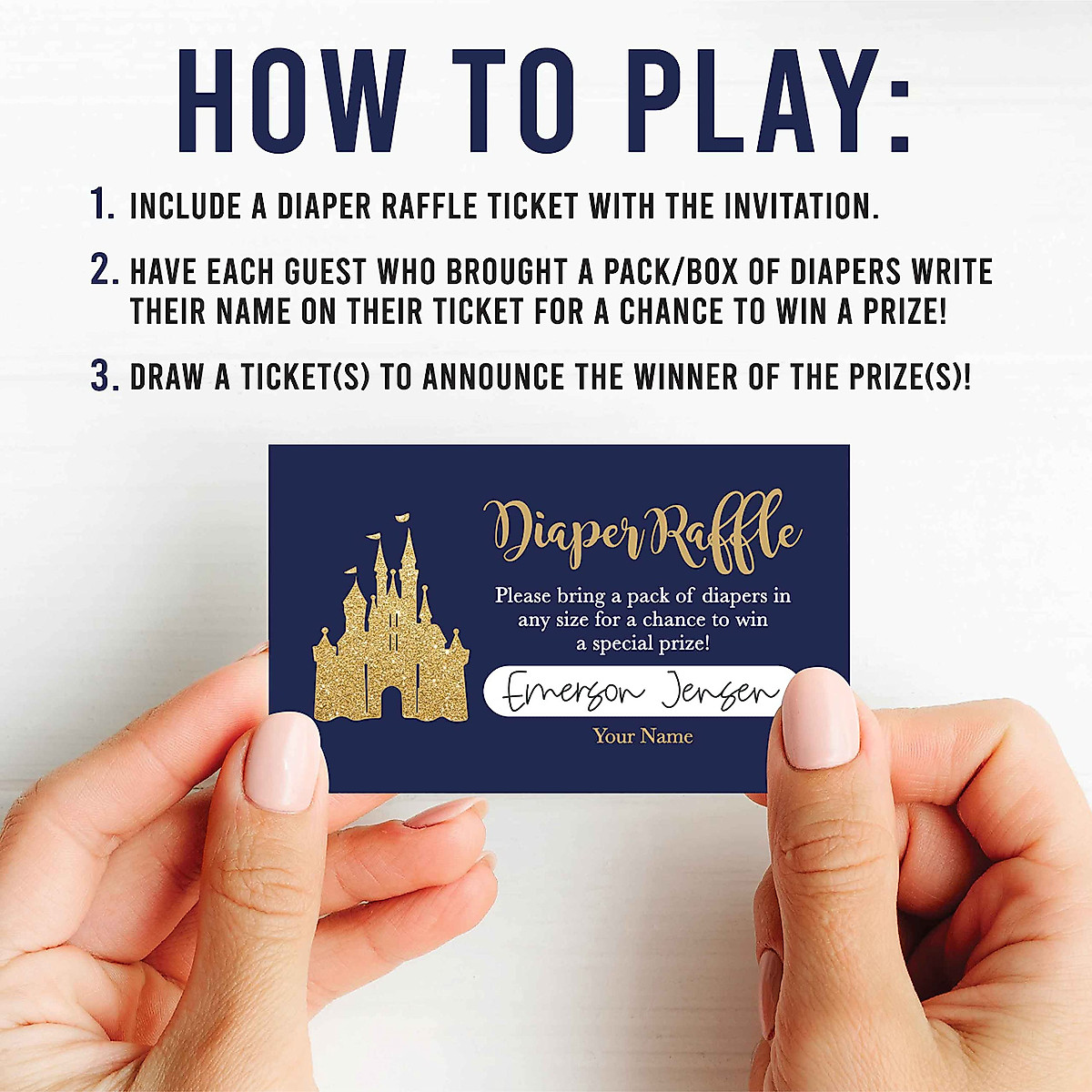 25 Baby Shower Diaper Raffle Tickets For Baby Shower Boy - Prince Baby Shower Games For Boys, Diaper Raffle Cards, Baby Raffle Tickets, Baby Shower Invitation Inserts, Baby Shower Ideas