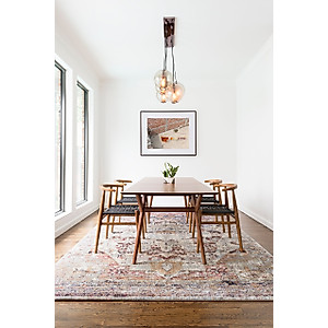 Loloi Anastasia Rug Slate & Multi 5'-3" x 7'-8" Area Rug– Ornate & Traditional Designed Area Rugs for Living Room, Bedroom, Entryway & Hallway, No Shed High Traffic Area Home Decor Rug