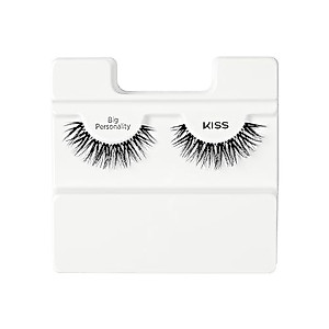 KISS My Lash But Bolder, False Eyelashes, Big Personality', 14 mm, Includes 1 Pair, Contact Lens Friendly, Easy to Apply, Reusable Strip Lashes, Glue-On