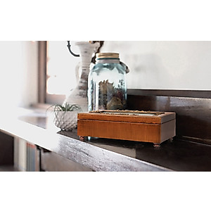 Cottage Garden Mom Love Means The World Burlwood Petite Rose Jewelry Music Box Plays You are My Sunshine