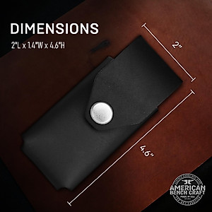 Leather Multitool Sheath for Leatherman Wave & Wave+ (Black) - Ultra Durable Full Grain Leather Belt Tool Holder - Multi Tool Holster for Belt w/Solid Brass Rivets - Premium Belt Accessories for Men