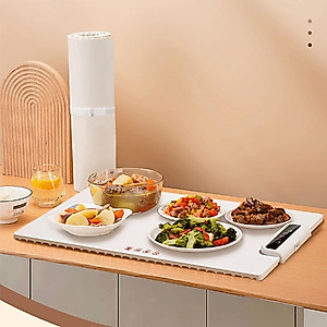 Flora Food Warmer, Fllora Adjustable Food Warmer, Flora Food Warmer Mat, Silicone Electric Warming Trays, Fast Heating Food Electric Warming Tray Adjustable Temperature Nano Coating (1pcs)