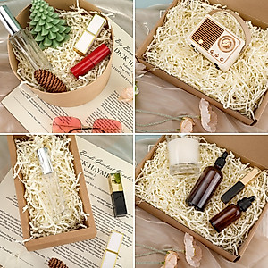 AIRGAME Crinkle Cut Paper Shred Filler (1/2 LB) for Gift Wrapping & Basket Filling - Creamy White