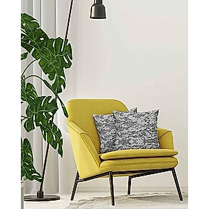 HELLOWINK Decorative Throw Pillow Covers 20x20 Set of 2 Cool Camo Linen Indoor Outdoor Pillow Covers for Couch Sofa Gray White Soft Double-Sided Cushion Covers Cases for Home Decor