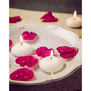 Qunclay 100 Pieces 1.65 Inch Floating Candles Unscented Dripless Tealight Candles Home Decorations Cute Elegant Candle Centerpieces at Wedding for Vases Party Accessories