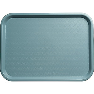 Carlisle FoodService Cafe Plastic Fast Food Trays, 12" x 16", Slate and Forest Green