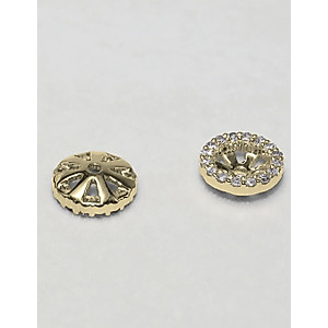 Dazzlingrock Collection Round White Diamond Halo Removable Earring Jackets for Women in 10K Yellow Gold (0.18 ctw, Color I-J, Clarity I2-I3)