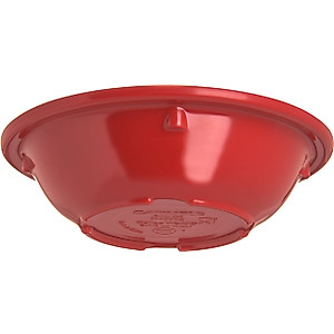 Carlisle FoodService Products Dallas Ware Reusable Plastic Bowl Fruit Bowl with Rim for Buffets, Home, and Restaurants, Melamine, 3.5 Ounces, Red, (Pack of 48)