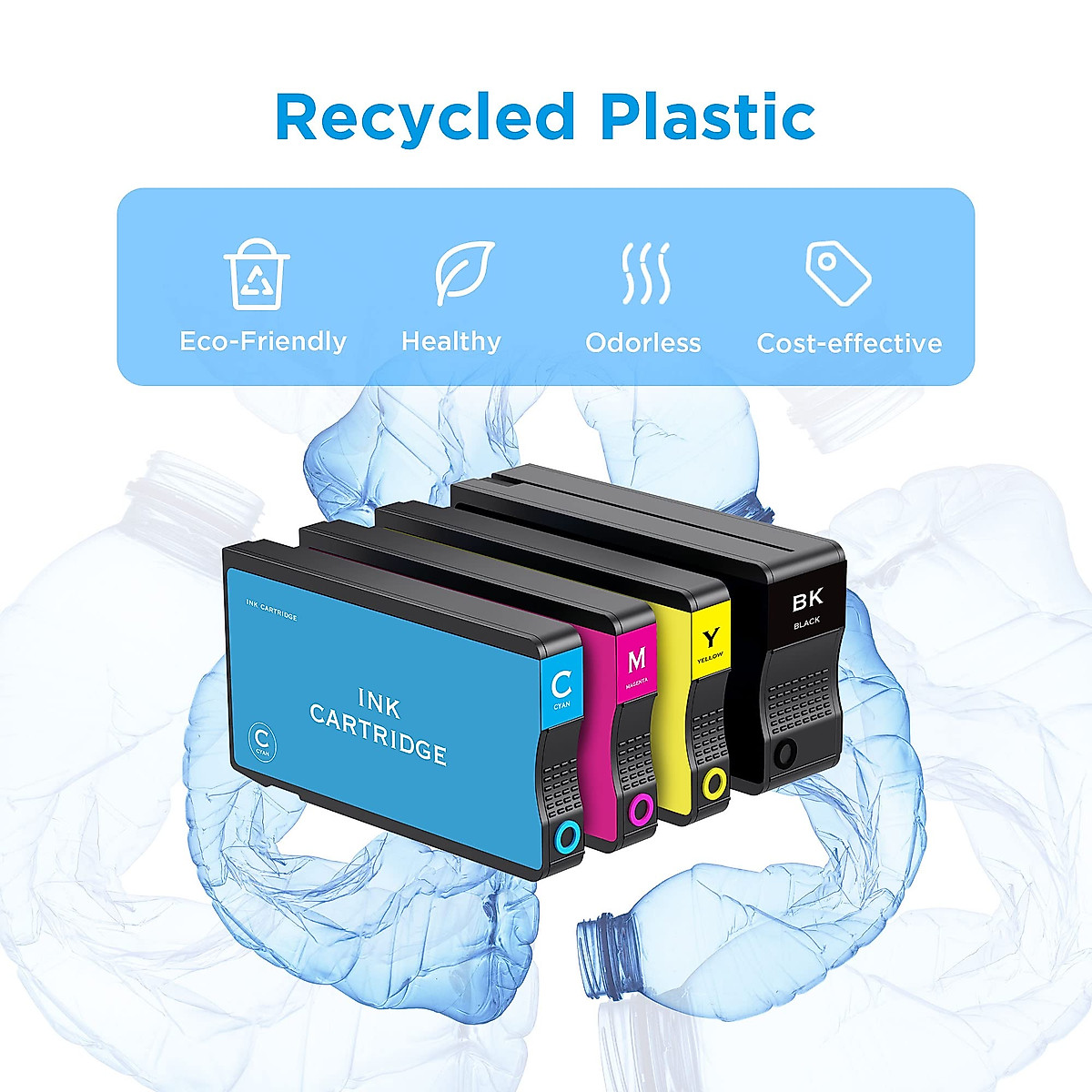 Yocare 962xl 962 XL Combo Pack Ink Cartridges Replacement for 962XL Compatible with Officejet 9010 9015 9025 9012 9013 9016 9019 9018 9020 Printer (Black & Cyan & Magenta & Yellow)-4 Packs