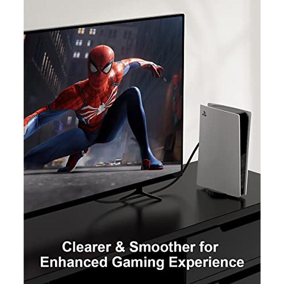 Etseinri 10K 8K 4K HDMI Cable 6.6ft, Certified 48Gbps Ultra High Speed HDMI® Cable 4K@120Hz 8K@60Hz eARC HDCP 2.2&2.3 Dynamic HDR D.olby Atmos Compatible with PS5 X-Box HDTV Monitor