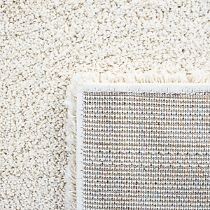 SAFAVIEH Milan Shag Collection Area Rug - 6' x 9', Ivory, Solid Design, Non-Shedding & Easy Care, 2-inch Thick Ideal for High Traffic Areas in Living Room, Bedroom (SG180-1212)