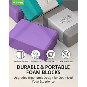 Trideer Yoga Blocks 2 Pack Purple