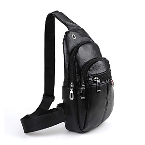 Westend Crossbody Leather Sling Bag Backpack with Adjustable Strap