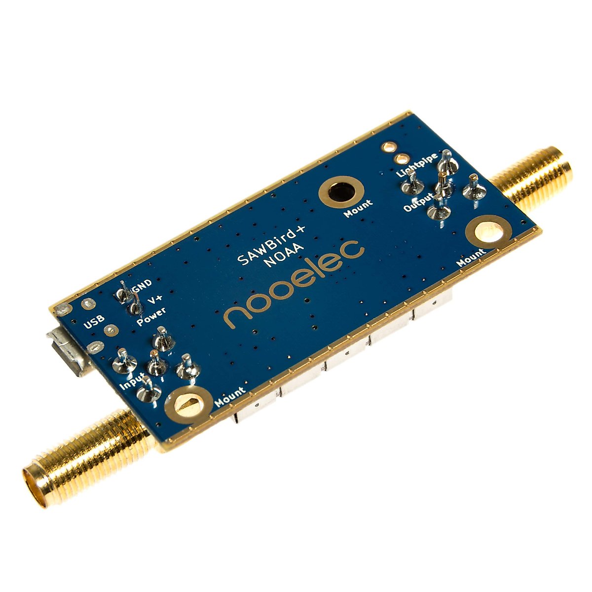 NooElec SAWbird+ NOAA - Premium Saw Filter & Cascaded Ultra-Low Noise LNA Module for NOAA Applications. 137MHz Center Frequency