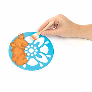 Baker Ross FE763 Rangoli Stencils - Pack of 8, Washable Stencils for Kids to Decorate Cards, Pictures, Painting and Printing Projects