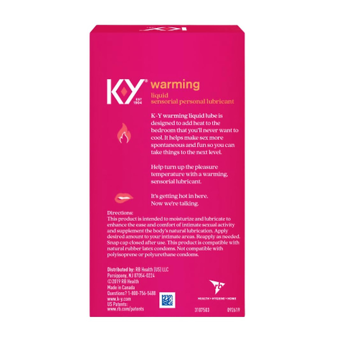 K-Y Warming Liquid Lubricant, 2.5 oz. (Pack of 2)