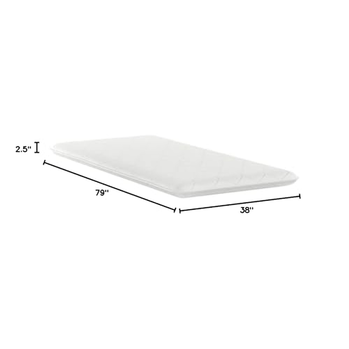 EMOOR Japanese Futon Mattress CLASSE Twin Made in Japan White, Foldable Floor Sleeping Bed Tatami Mat
