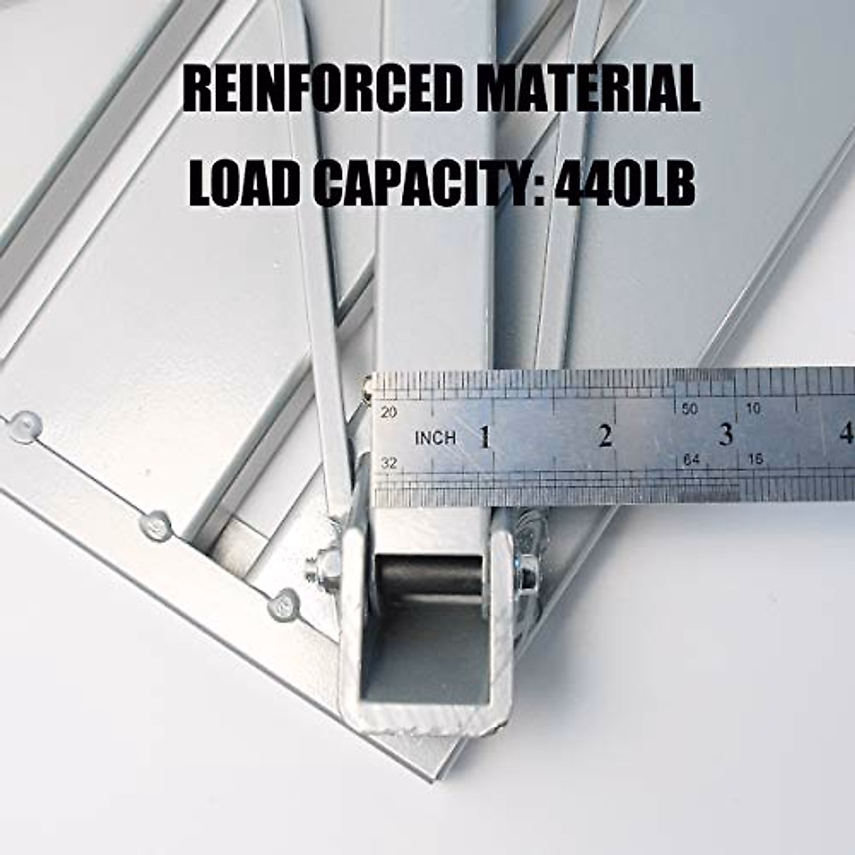 GOGOOD Aluminum Folding Platform Steps RV Step Stool with Anti-Slip Surface & Rubber Feet for Motorhome, Trailer, SUV, Also for Kitchen & Office, 440LB Capacity