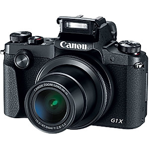 Canon PowerShot G1 X Mark III Digital Camera (2208C001), 64GB Memory Card, Card Reader, Deluxe Soft Bag, Flex Tripod, Hand Strap, Memory Wallet, Cleaning Kit (Renewed)