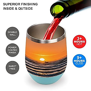 OPTKSNCU 304 Stainless Steel Insulated Cup with Lid, Cloudy Sky Print Durable, And Easy to Clean – Ideal for Home, Office, And Gift Giving