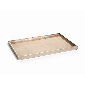 Zodax Antique Gold and Silver Serving Tray 18.5" x 12.75" Rectangle Tray