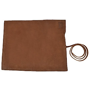 Rustic Leather Pencil Artist Craft Roll Organizer Soft Wrap Handmade by Hide & Drink :: Swayze Suede