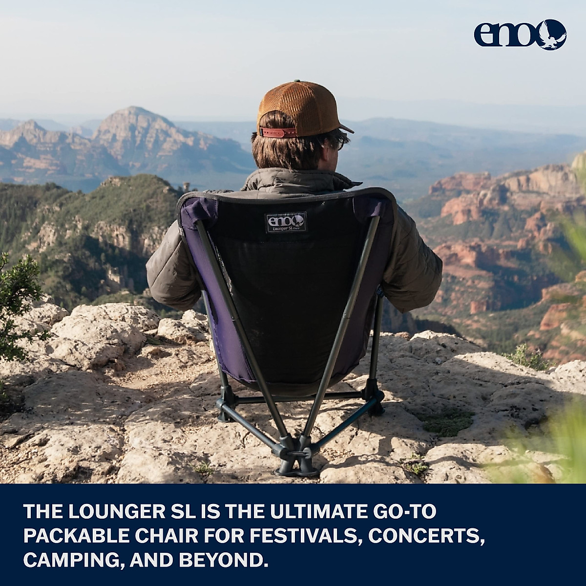 ENO, Eagles Nest Outfitters Lounger SL Camping Chair, Outdoor Lounge Chair, Seafoam