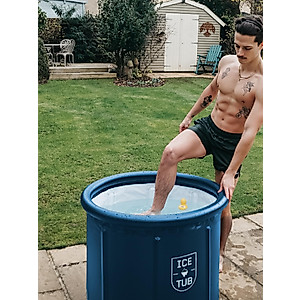 ICE TUB Portable Ice Bath for Athletes with Lid, Pump, Manual, and Anti-Leak Materials: 100 Gallons Cold Water Therapy Tub for Indoors and Outdoors, 5 Layer Cold Plunge Pool