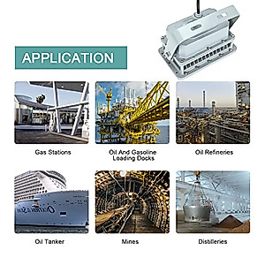 Sokply LED Explosion Proof Light UL844 Certified 250W 35000LM(1000W HPS Eqv.), Class I Division II Hazardous Locations Luminaires Warehouse Lighting 100-277V, IP66 A4 Series