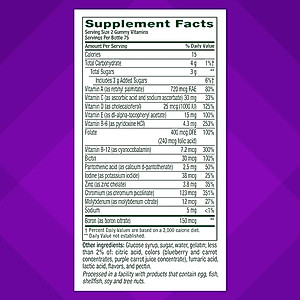 vitafusion Adult Gummy Vitamins for Men, Berry Flavored Daily Multivitamins for Men With Vitamins A, C, D, E, B6 and B12, America’s Number 1 Gummy Vitamin Brand, 75 Day Supply, 150 Count