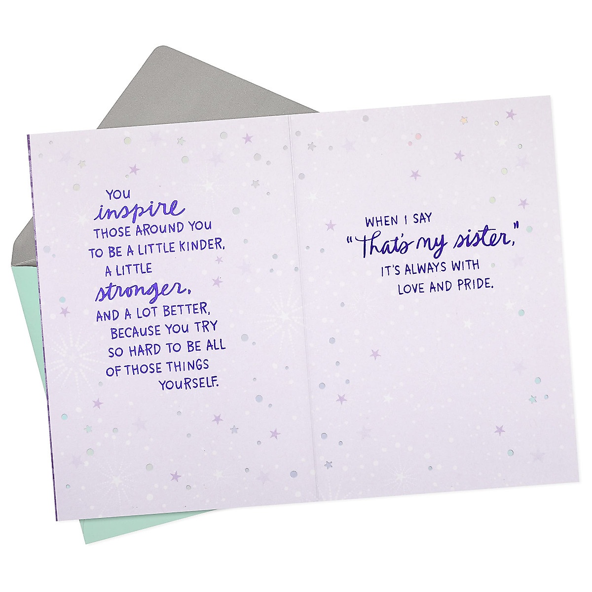 Hallmark Card for Sister for Mothers Day, Birthday, Thinking of You, Congrats, Any Occasion (Love and Pride)