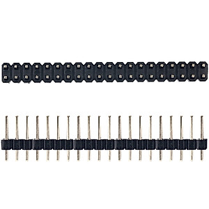 20pcs Break-Away 0.1" 2x20-pin Strip Dual Male Headers for Raspberry Pi Zero GPIO (Long 11mm / 0.43")